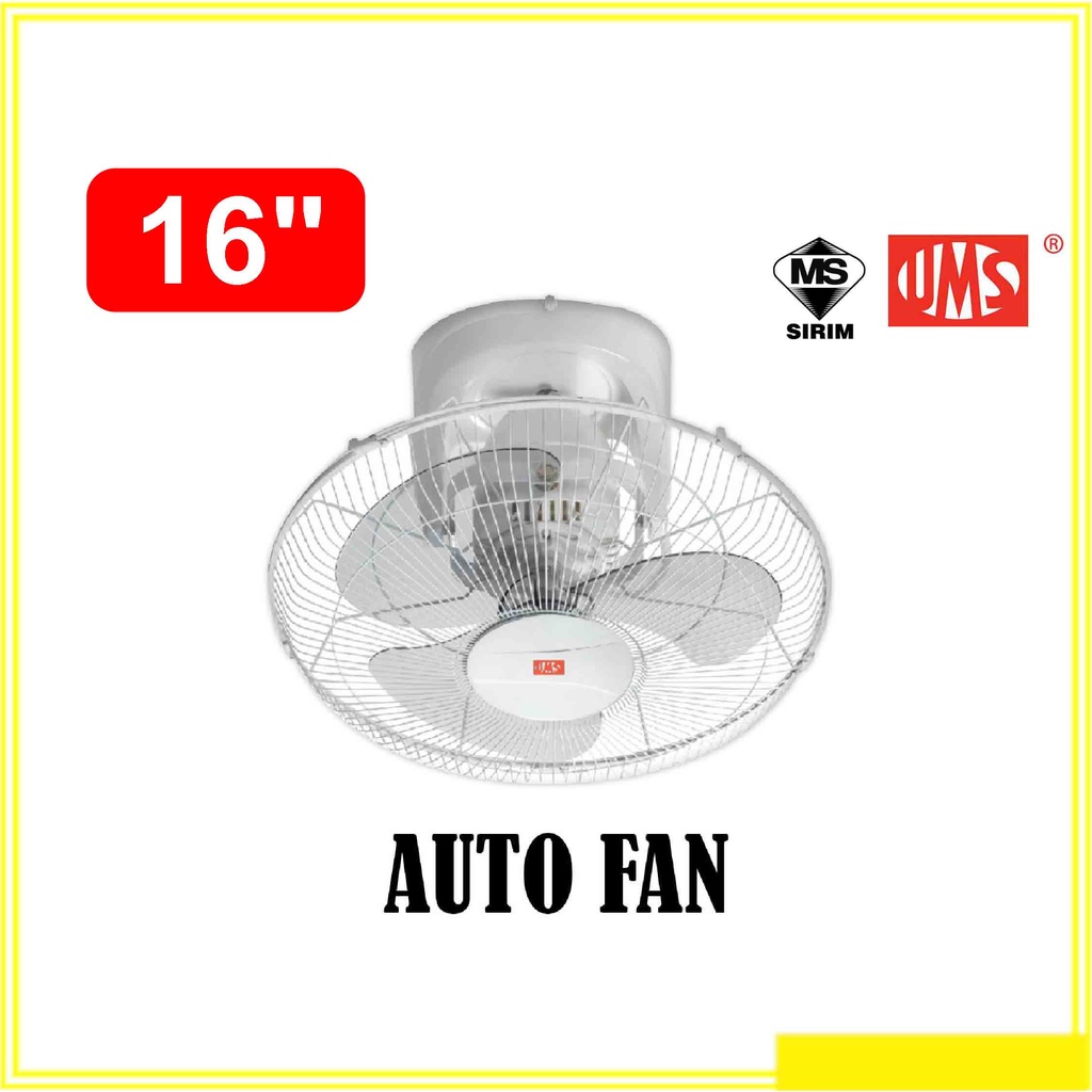 [SIRIM APPROVED] UMS 16" 360° Ceiling Auto Fan UAF-16 | Shopee Malaysia
