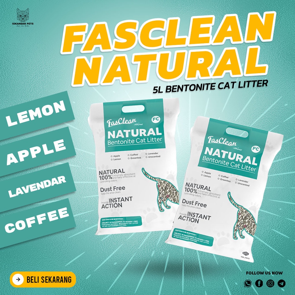 FASCLEAN NATURAL - 5L (ORIGINAL) - LEMON / COFFEE / LAVENDER / APPLE ...