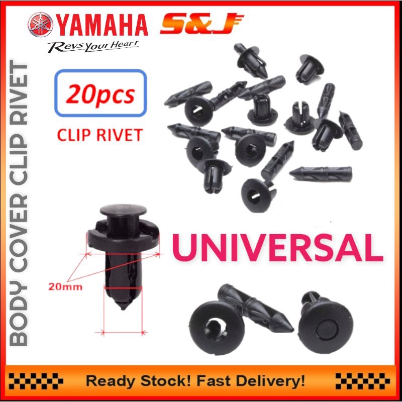 BODY COVER SET CLIP RIVET Y15 LC135 RS150 RSX Y15ZR NVX SCREW SKRU M3 ...