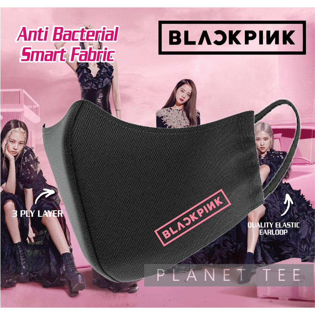 Blackpink BTS 3 Layer Face Mask with Anti Bacterial Smart Fabric ...