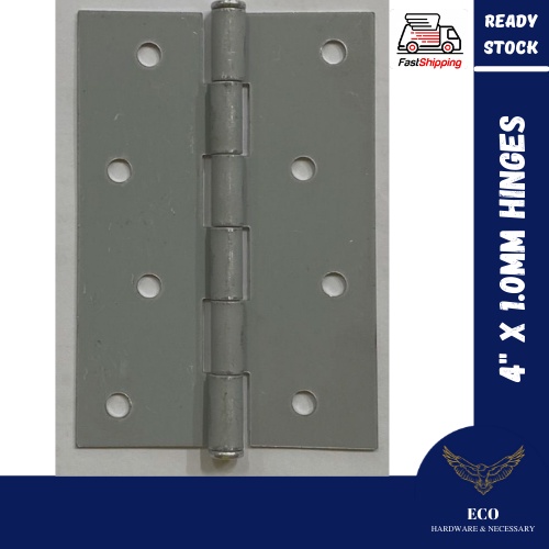 Buatan Malaysia 4" x 1.0MM Ensel Besi /Engsel Pintu Tandas/Hinges ...
