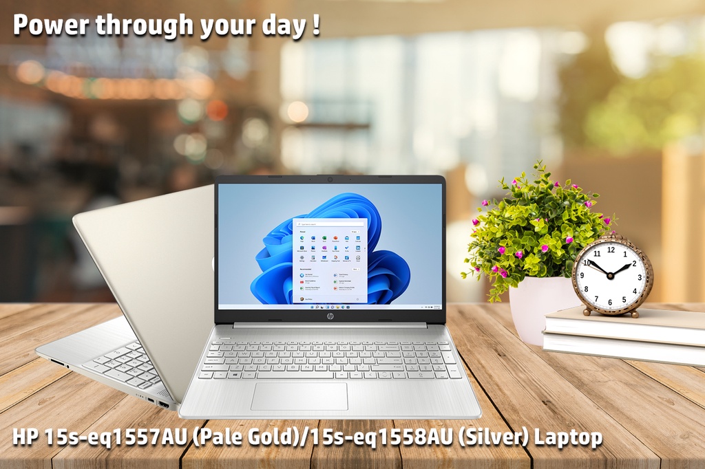 HP Laptop Pale Gold 15s-eq1557AU/Silver 15s-eq1558AU (15"/Athlon 3050U ...