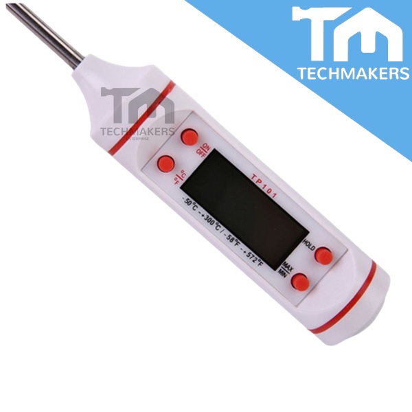 TP101 Extra Long Tip Digital Thermometer -50C to 300C Accuracy 0.1C ...