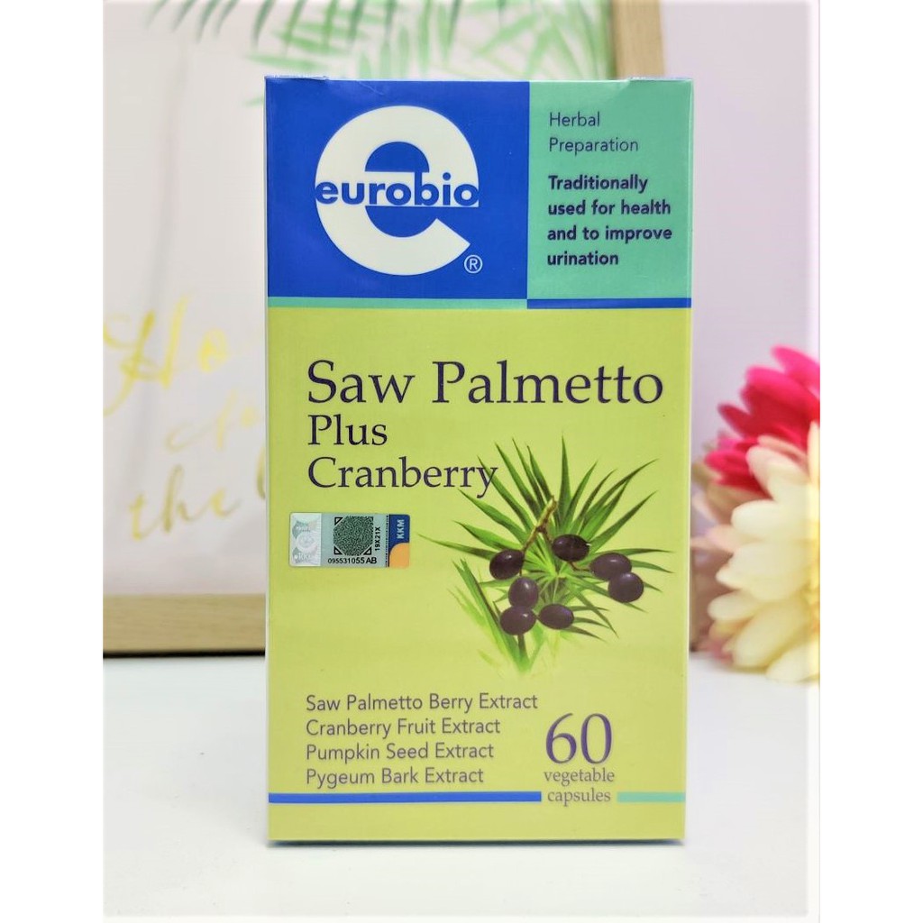EUROBIO SAW PALMETTO PLUS CRANBERRY VEGETABLE CAPSULE 60'S | Shopee ...