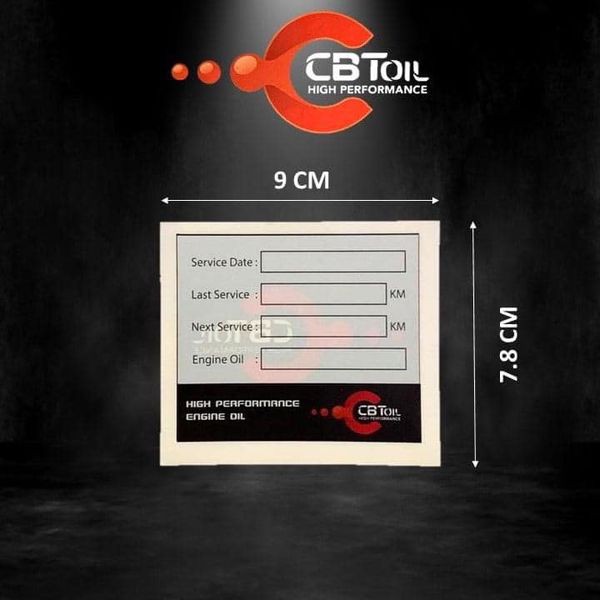 CBT OIL Mileage Sticker Engine Oil Auto Transmission Fluid Gear Oil ...