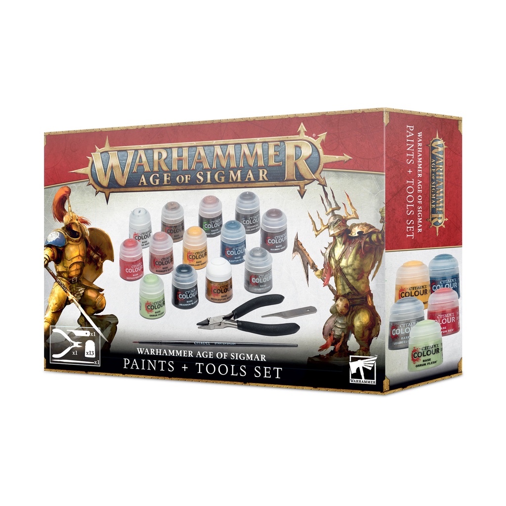 Warhammer Age of Sigmar Paints and Tools Set / Starter / AOS / 40K ...