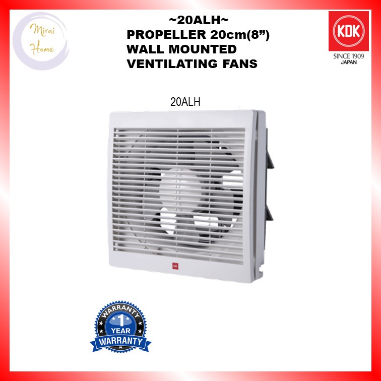 20ALH ~ KDK PROPELLER 8"/20cm WALL MOUNTED VENTILATING FAN | Shopee ...