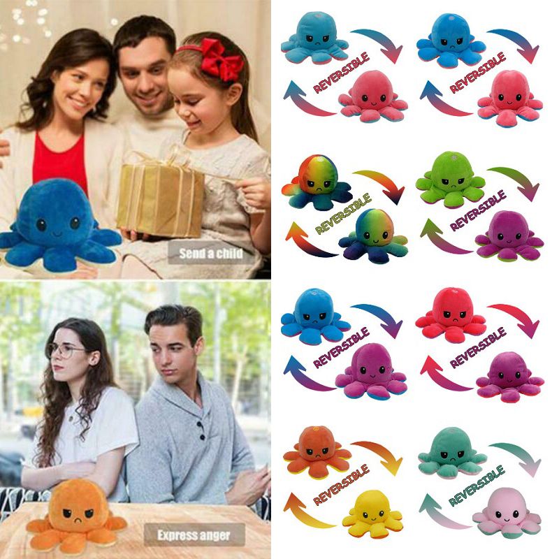 Cozy Reversible Octopus Plush Toy Offering Soft Touch And Experience ...