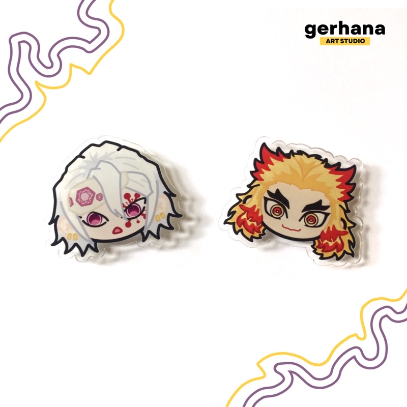 Demon Slayer Hashira Acrylic Phone Grip | Uzui Rengoku | Shopee Malaysia