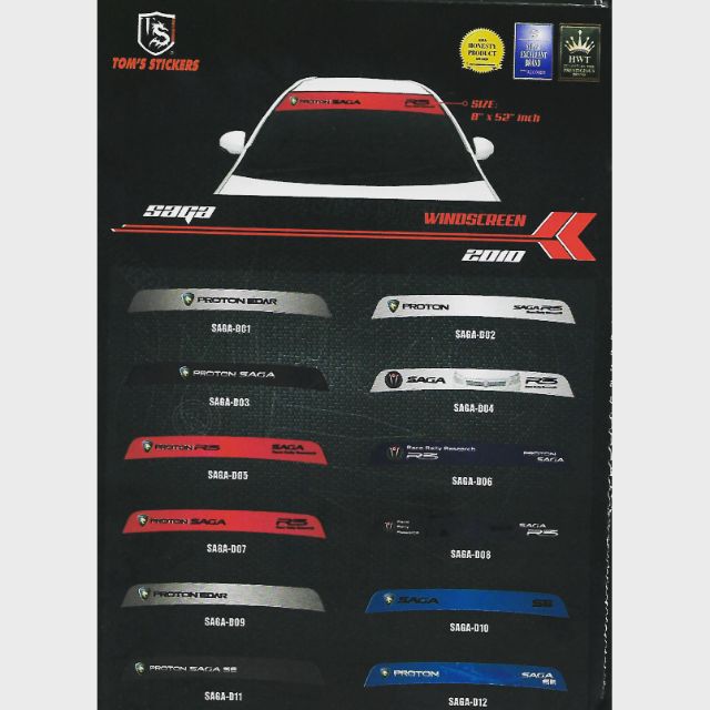 🔥Proton Saga Windshield Sticker🔥 | Shopee Malaysia