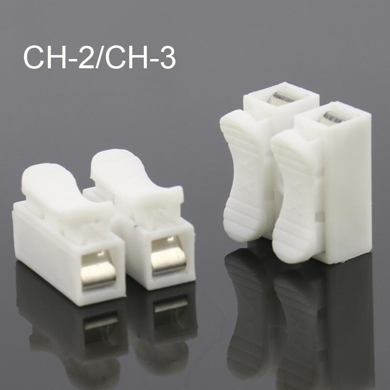 10PCS White Color CH-2 CH-3 Wire Terminal Connector 2Pins 3pin Voltage ...