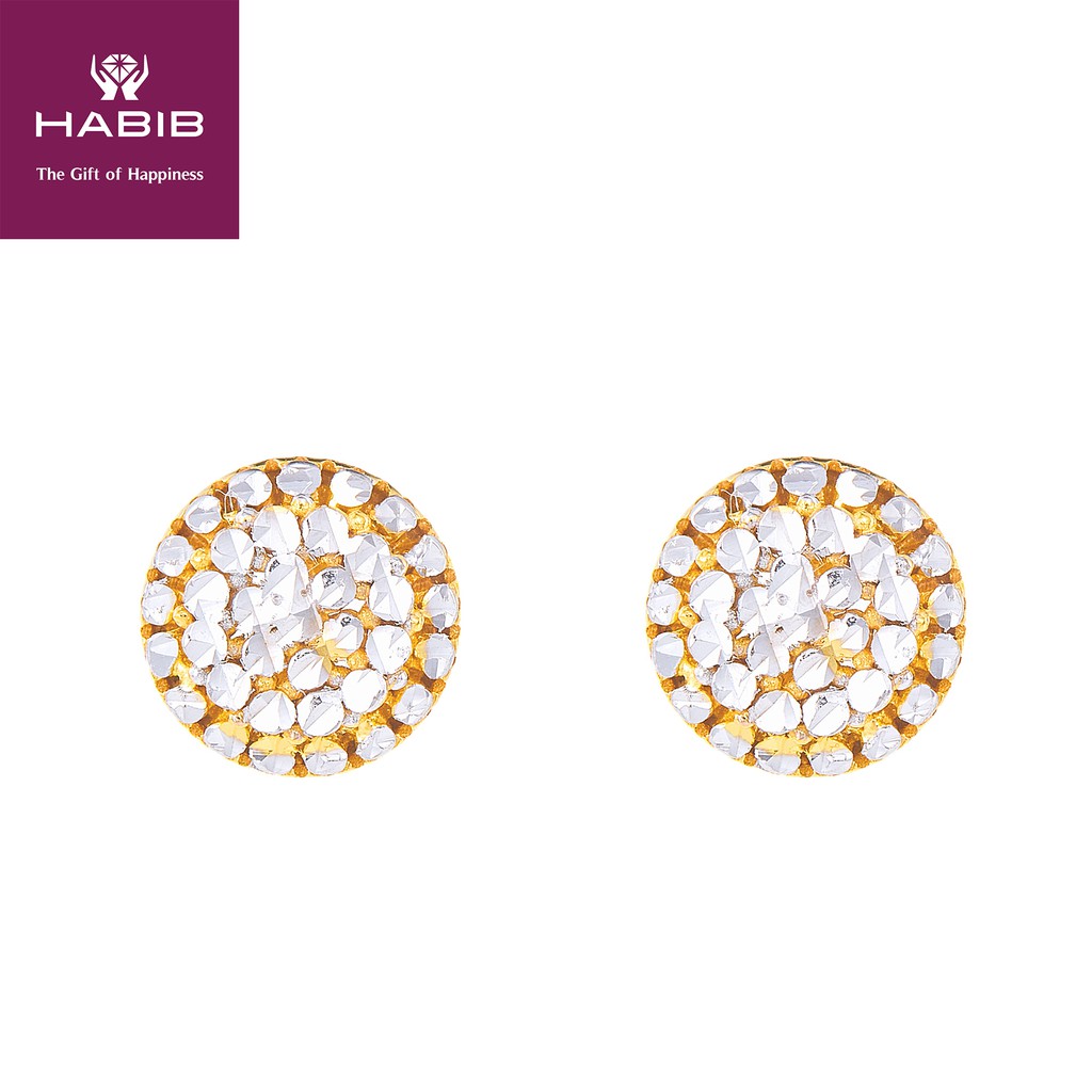 HABIB Oro Italia 916 Yellow and White Gold Earrings GE72070321(W)-BI ...