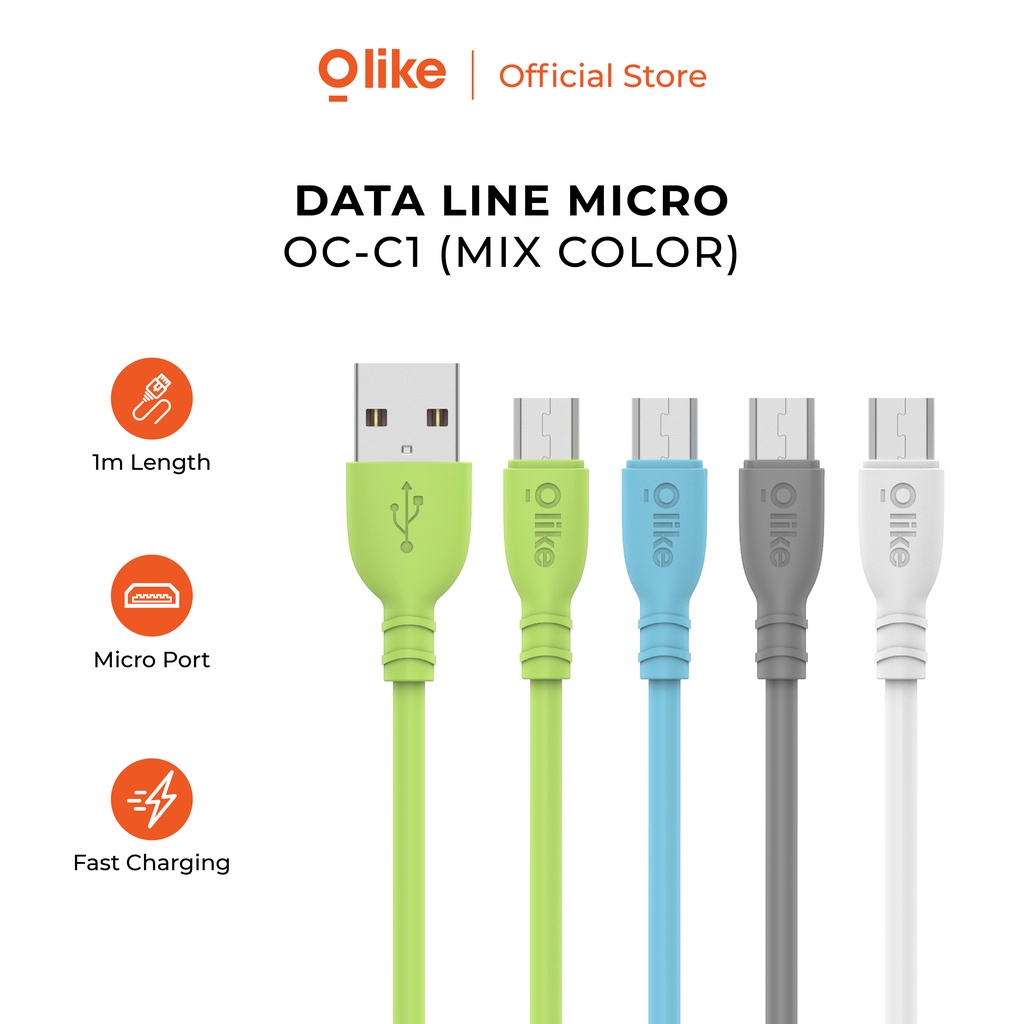 (ECER) Olike OC-C1 DATA CABLE MICRO USB STANDARD PORT 100cm 1M CABLE ...