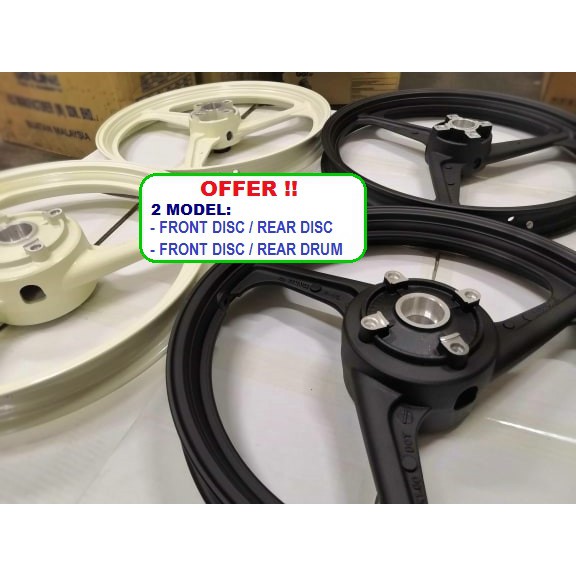 SPORT RIM ENKEI 3 BATANG PUTIH SUSU YAMAHA Y125 LC135 Y150 125 Z ZR LC ...