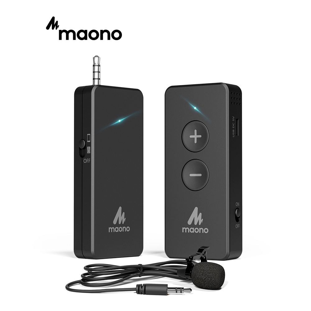 Maono AU-WM800 2.4G Lavalier Microphone 2.4G Stable Transmission Ultra ...
