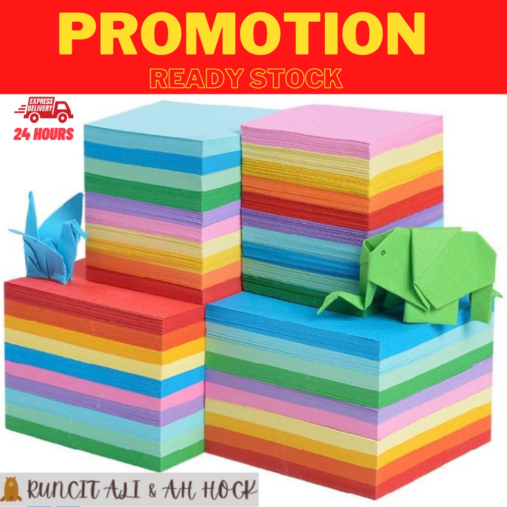 🔥READYSTOCK🔥COLORFUL Origami Craft Paper Crane Square Craft Folded ...