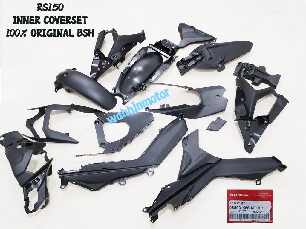 100% ORIGINAL BSH HONDA RS150 V1 V2 RS BLACK INNER FULL BODY COVERSET COVER SET ORI K56 | Shopee ...