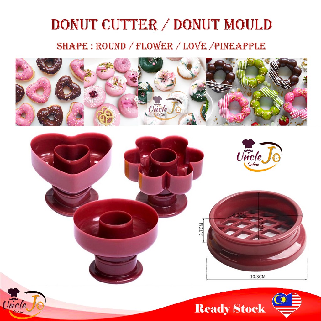 Loyang Donat Acuan Maker Cutter Fondant Cake Bread Desserts Donut ...