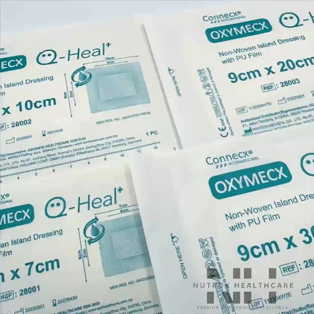 Oxymecx Non Woven Island Dressing PU Film Waterproof, Sterile, with ...