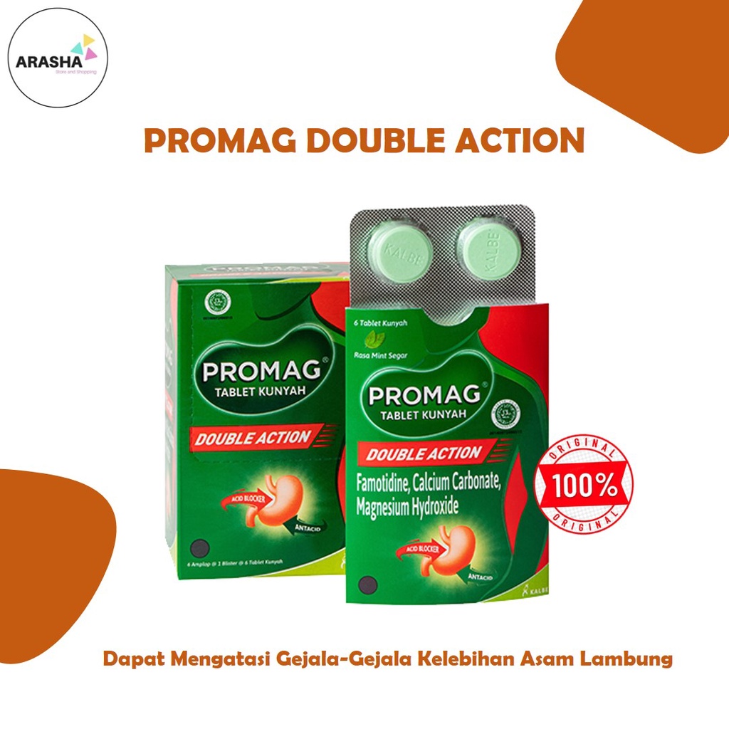 Promag DOUBLE ACTION Tablets For Stomach Ulcers And Stomach Acid ...
