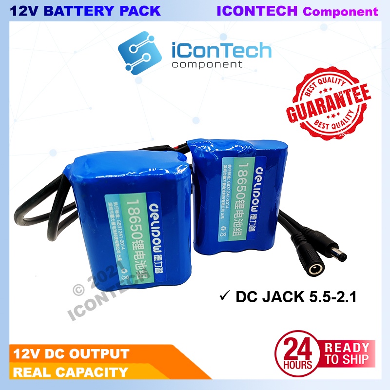 12 DC Battery pack 12V 6000mAh 3000mAh 12V Lithium Rechargeable Battery ...