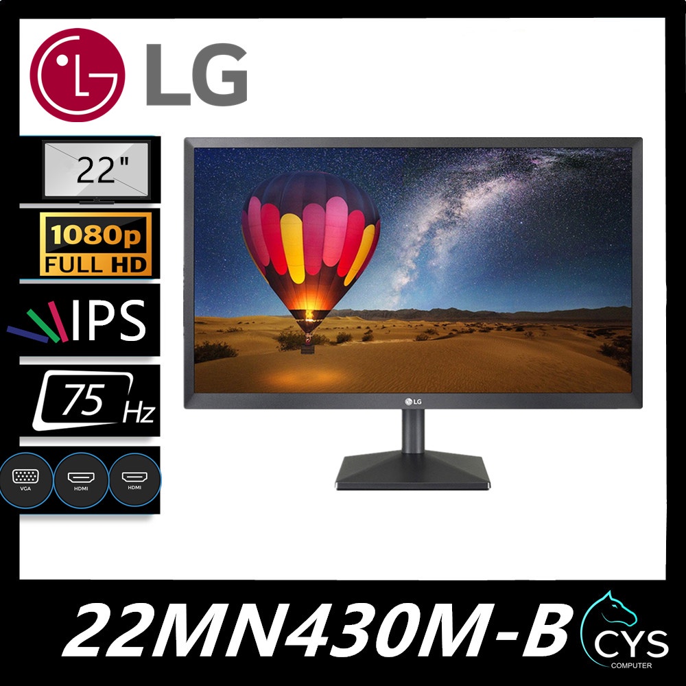 LG 22MN430M-B 22" IPS FHD 75HZ 5MS FREESYNC MONITOR | Shopee Malaysia
