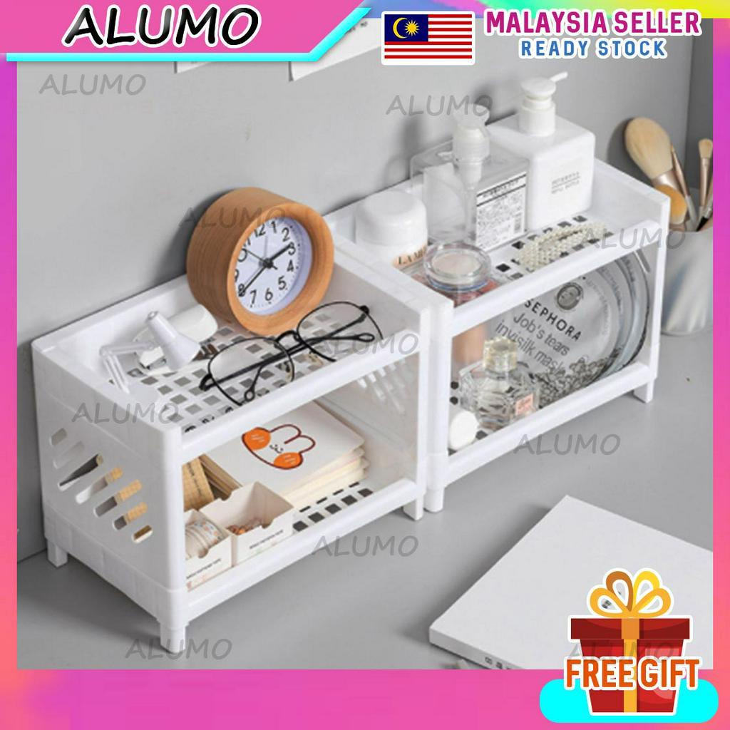 Double Layers Tableware Storage Shelf Rack Organizer Stationery Storage ...