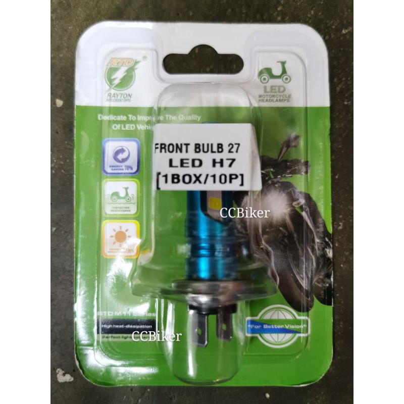 RTD motorcycle Front Bulb White LED H7 Yamaha R25 / Ninja 250 (2kaki ...