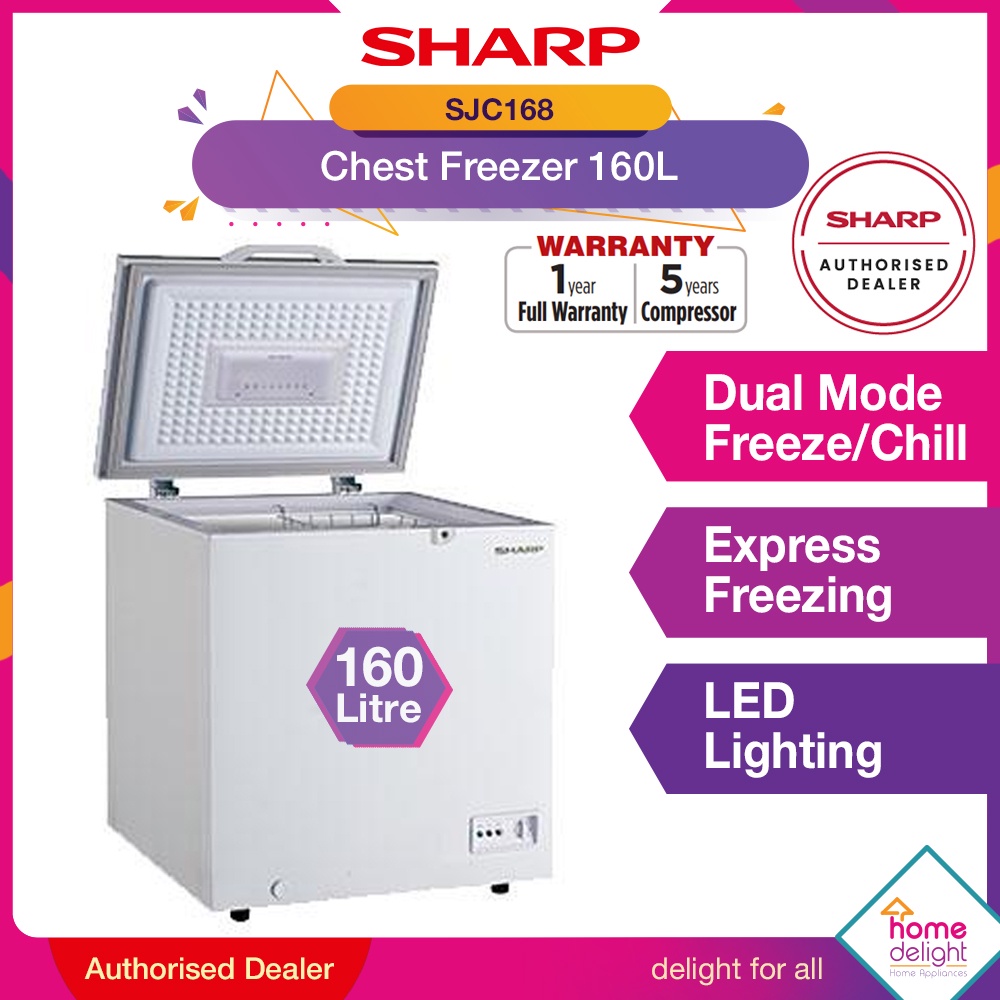 Sharp Chest Freezer Dual Mode 160L [ SJC168 ] | Shopee Malaysia
