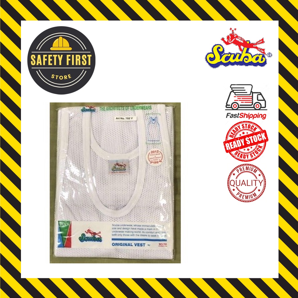 SINGLET SCUBA ORIGINAL 702V MEN'S WHITE | Shopee Malaysia