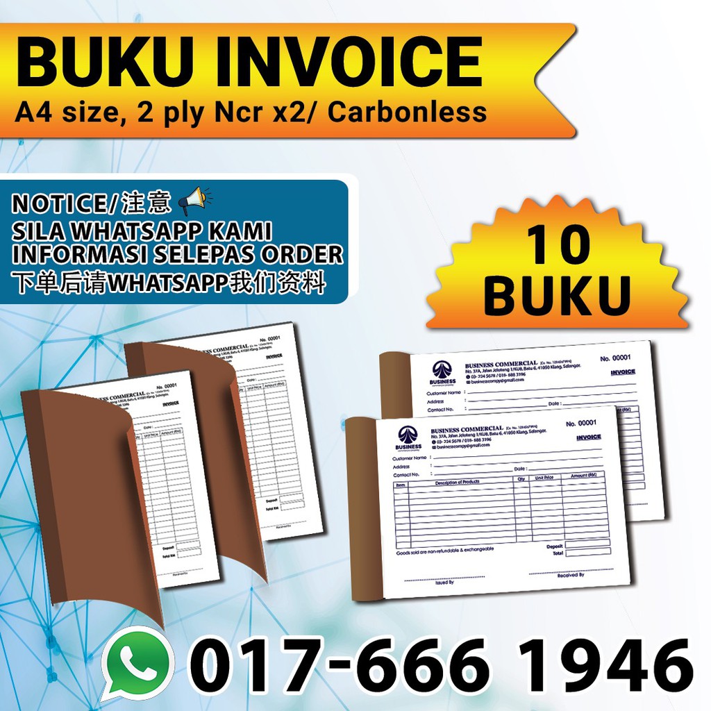 [HARGA TERMURAH] BILL BOOK/BUKU INVOICE/INVOICE BOOK/CASH SALES ...