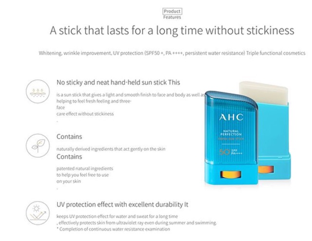 Ahc Natural Perfection Fresh Sun Stick 22g | Shopee Malaysia