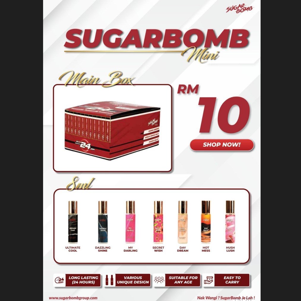 Women Perfume For Her SUGARBOMB Mini 8ml EDT / PIXORA 10ml EDP Spray ...