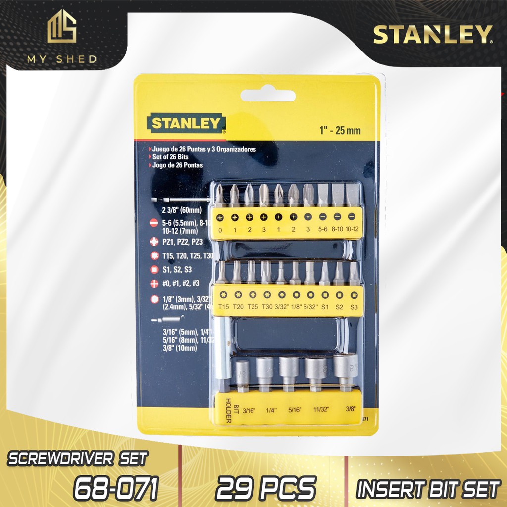 STANLEY 68-071 Key and Screwdrivers Insert Bit Set Driver ( 68071 ...
