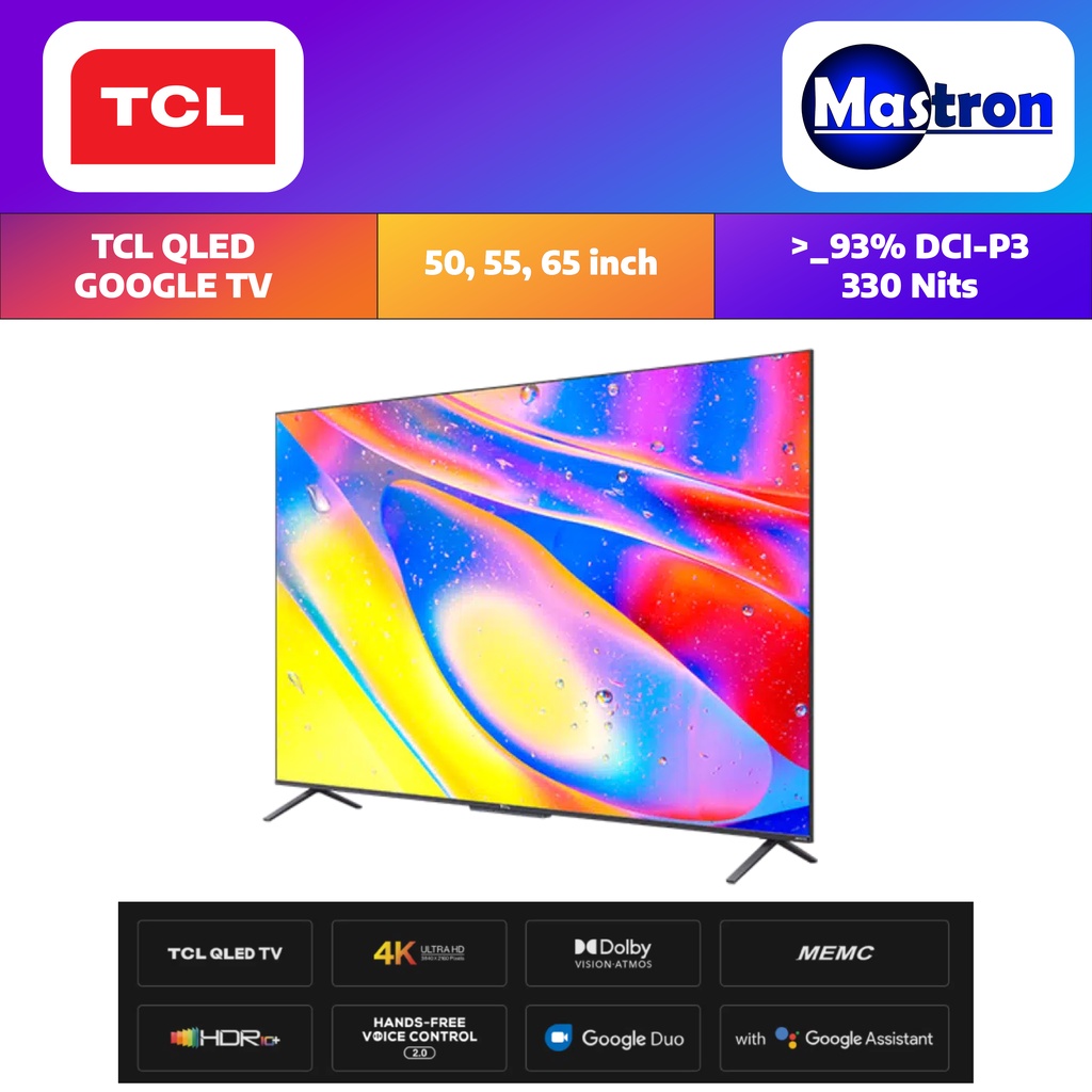 TCL QLED | 50" | 55" | 65" | 4K UHD Google TV | Android | 50C725 ...