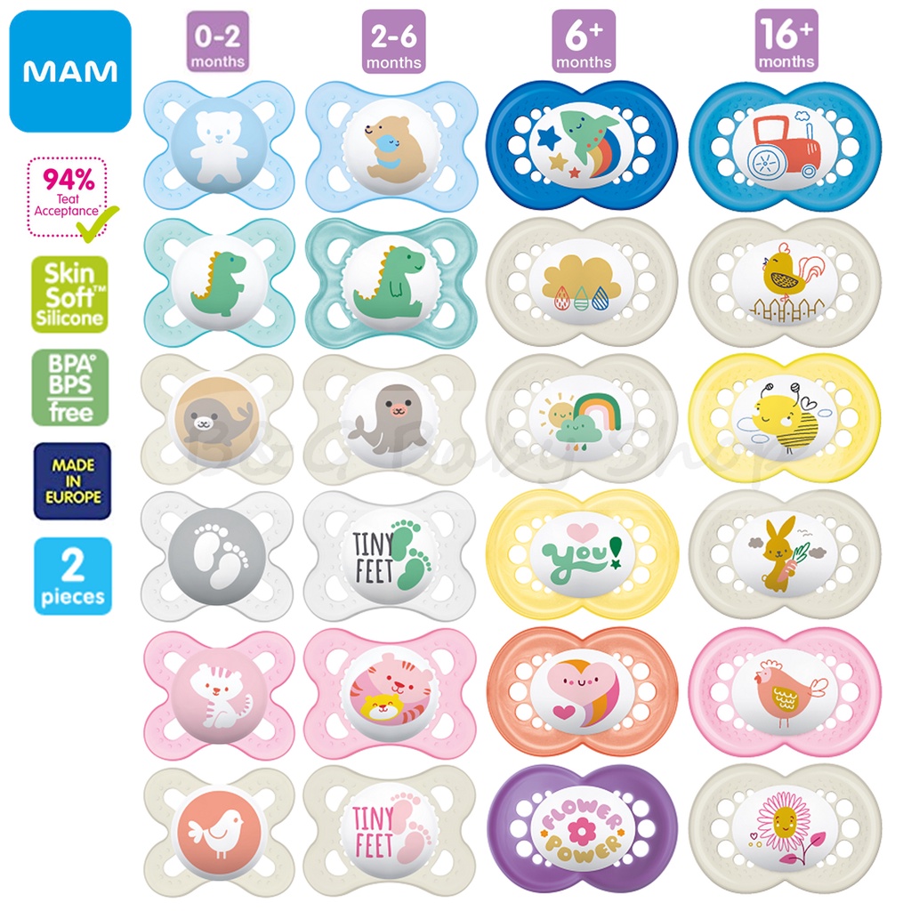MAM Original Baby Pacifier Orthodontic Soother Puting From New Born To ...