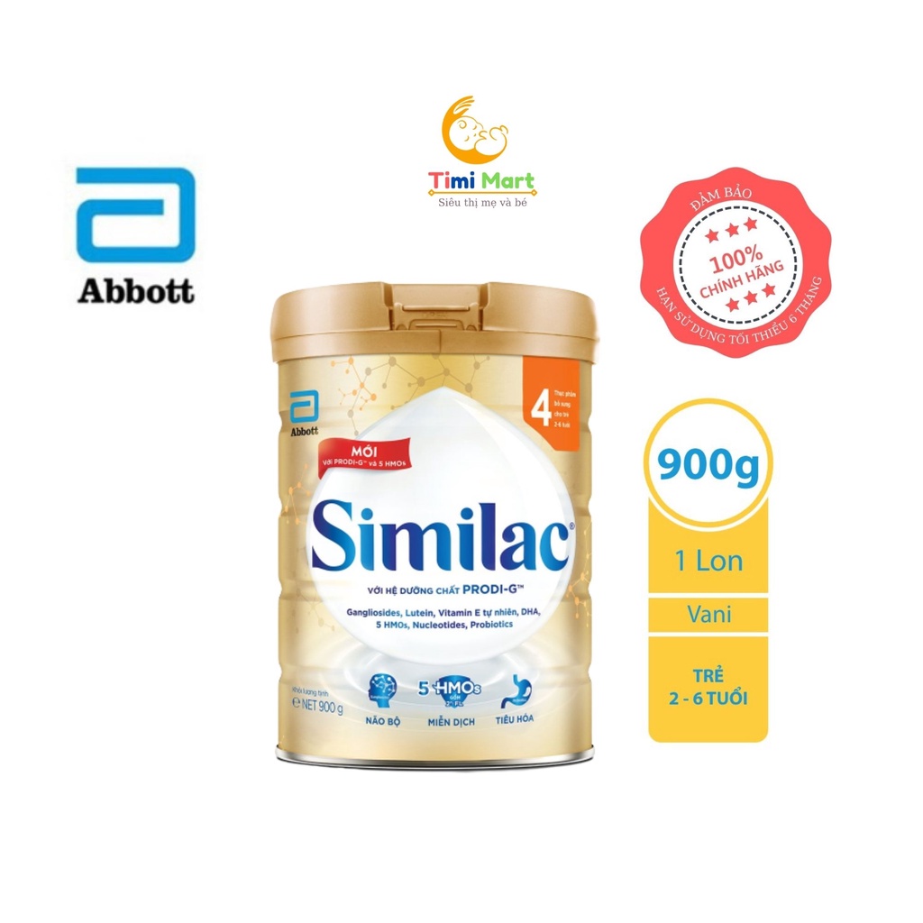 Genuine Similac 4 powdered milk (5G) 900g can for children 2-6 years ...
