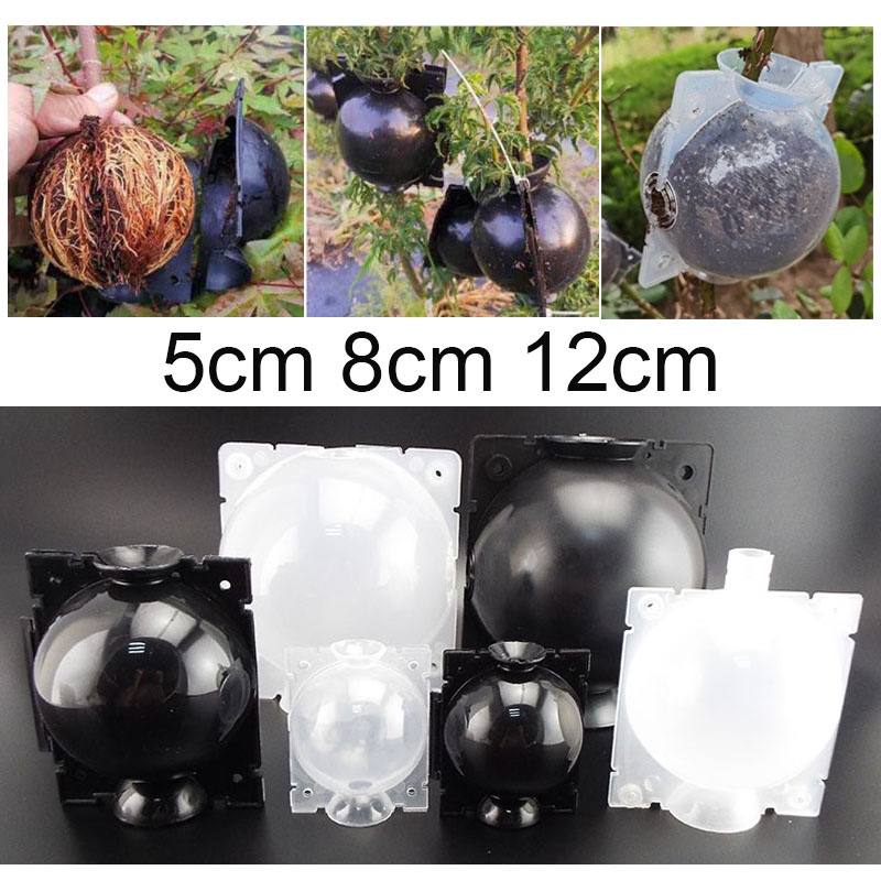 5pcs 5/8/12cm High Pressure Plant Root Growing Box Plant Root Ball ...