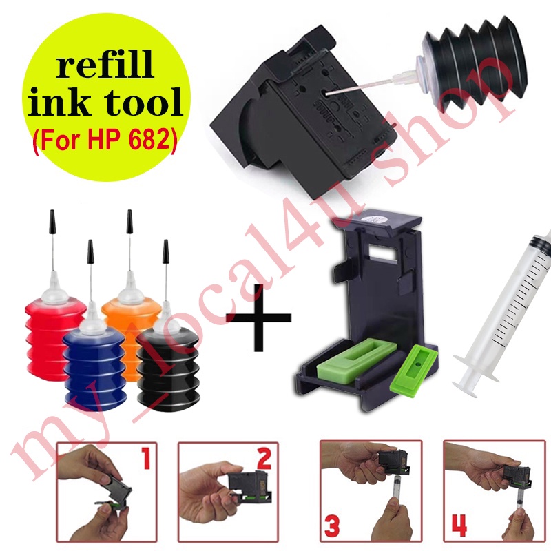 HP 682 ink HP 682XL ink HP682XL ink refillable ink compatible for HP ...