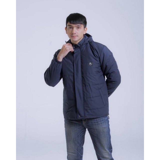 Wave.inc Navy Blue Bubble Puffer Jacket | Shopee Malaysia