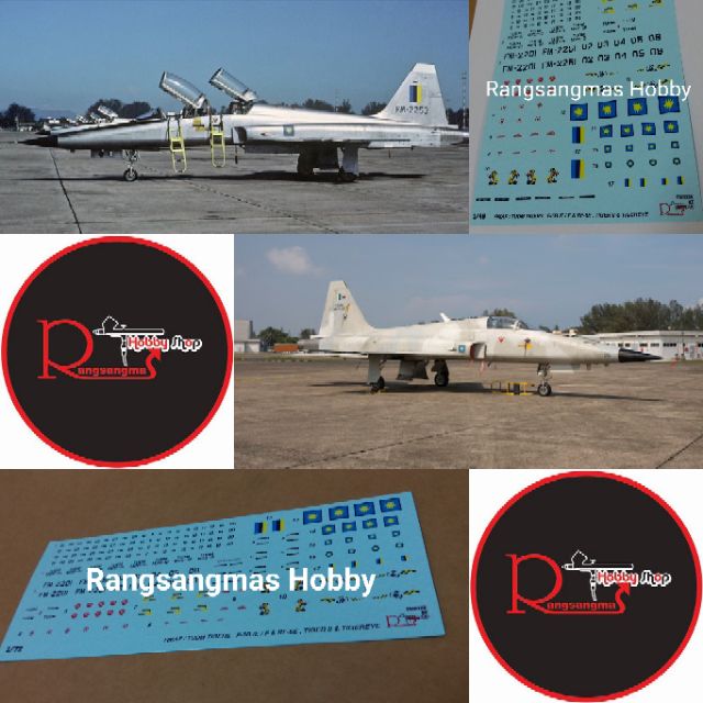 FULL VERSION 1/72 RMAF / TUDM water decal for F-5E Tigers-Tigereye ...