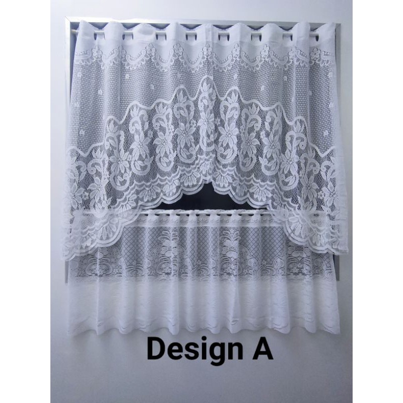 LANGSIR LACE SET LAWA LAWA WHITE 2IN1 | Shopee Malaysia