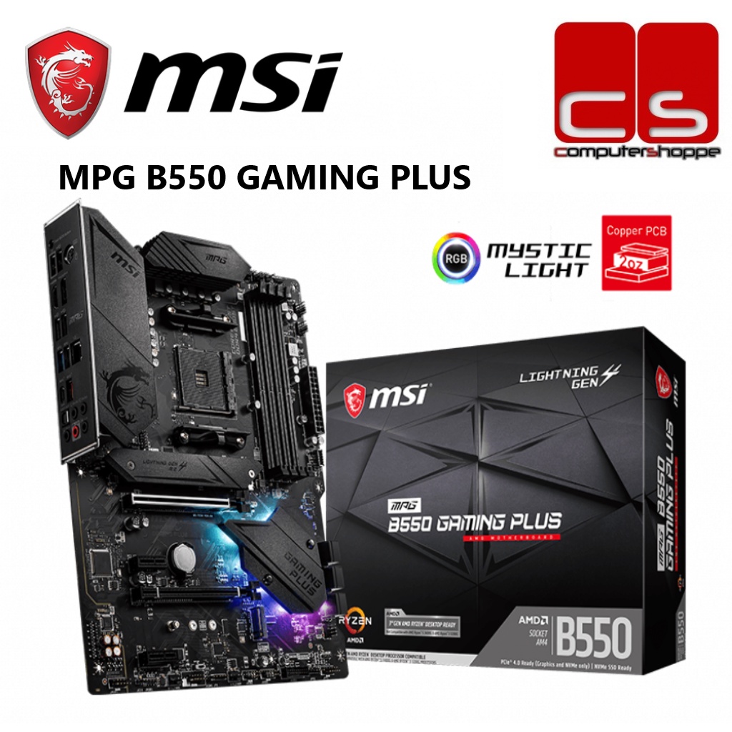 MSI MPG B550 GAMING PLUS ATX AM4 Gaming Motherboard | Shopee Malaysia