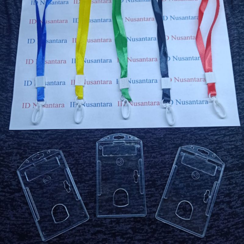 1 Side Clear Acrylic ID Card Casing Package + 1 CM Plastic Hook Rope ...