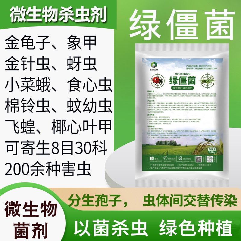 Metarhizium Anisopliae Biological insert control绿僵菌 有机生物杀虫200g | Shopee ...
