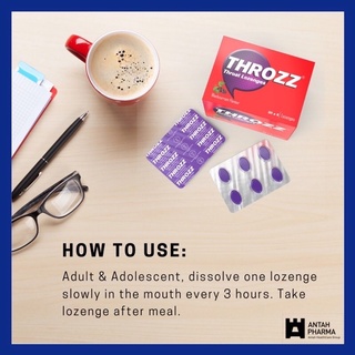 Throzz Throat Lozenges Blackcurrant Flavour To relief Sore Throat Sakit ...