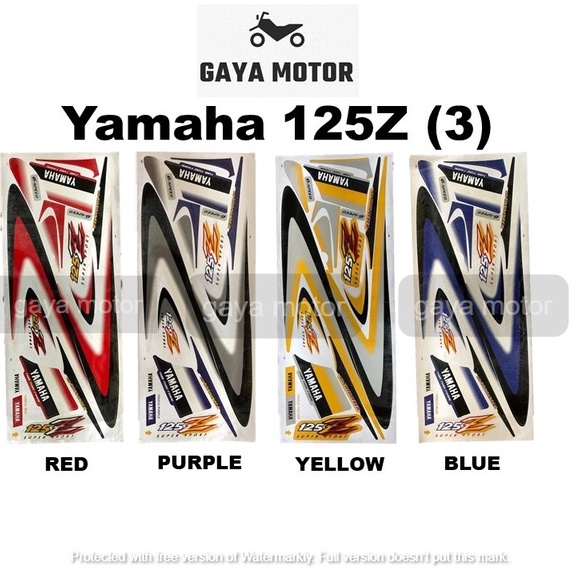 Yamaha 125Z (3) Body Sticker [Ready Stock] | Shopee Malaysia