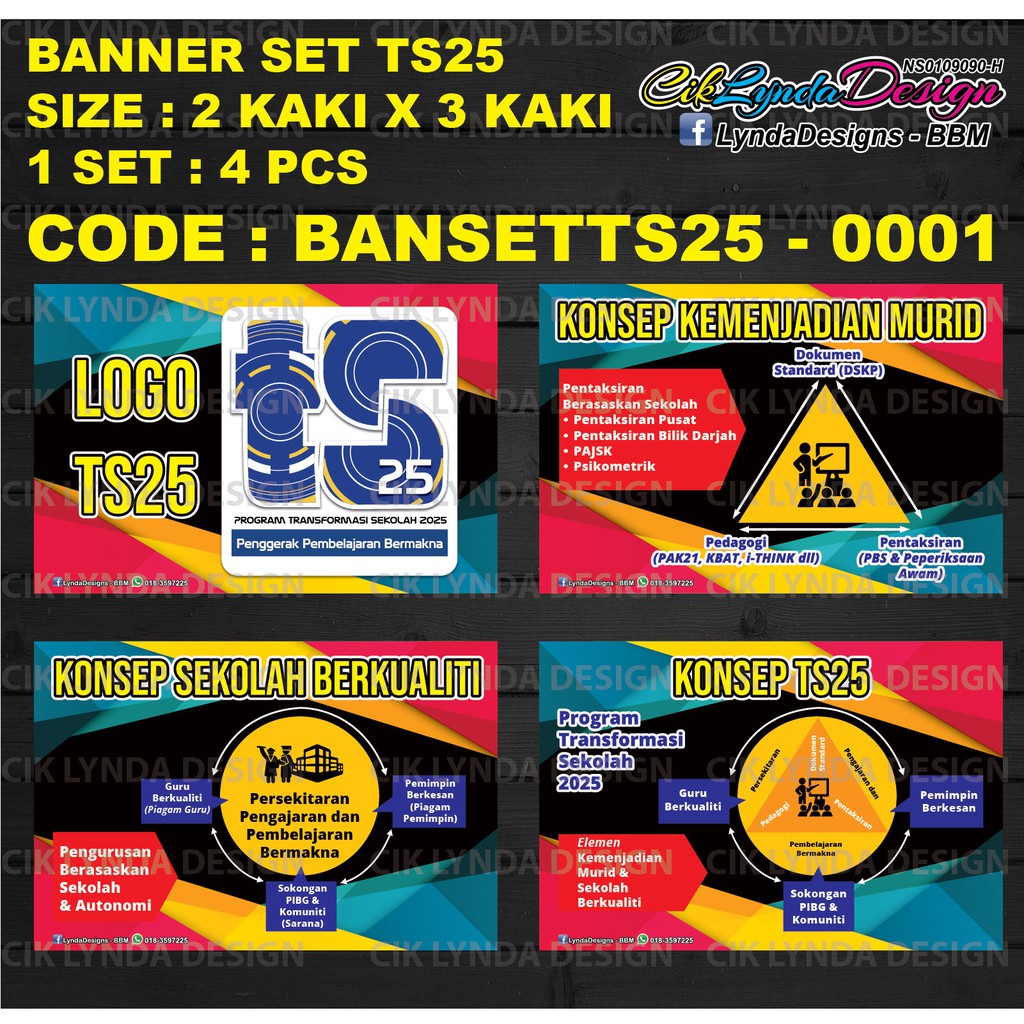PRE-ORDER - BANNER SET TS25 SEKOLAH | Shopee Malaysia