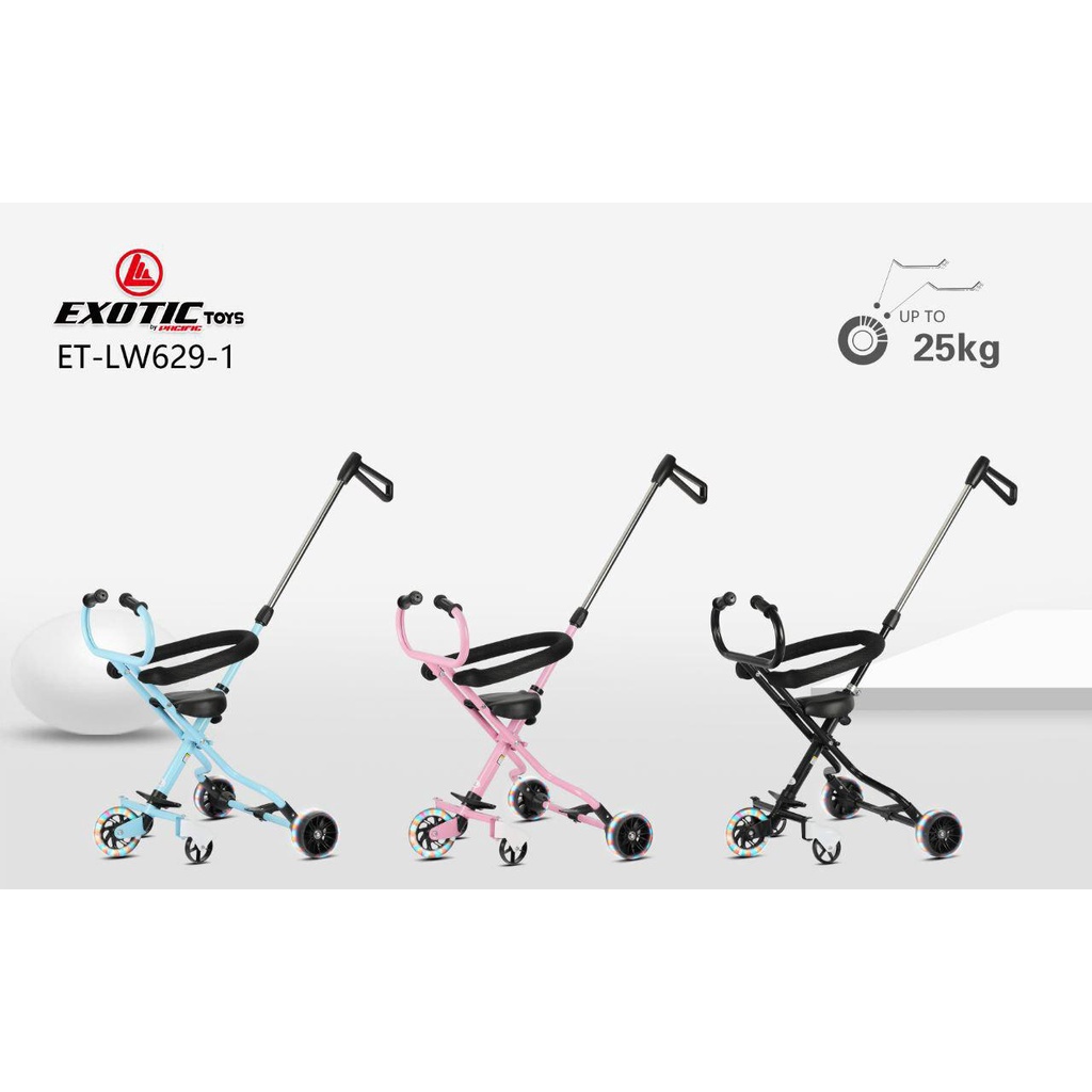 Exotic BIKE STROLLER LW 629-1 FIVE WHEELS CHILDREN MICROTRIKE EXOTIC ...