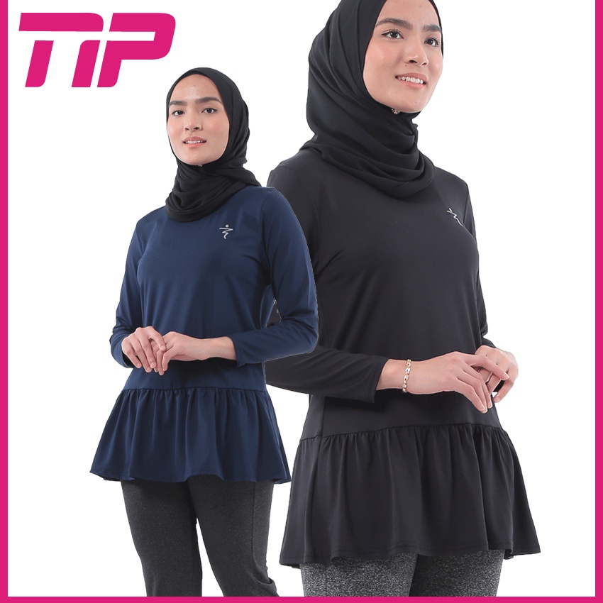 Baju Sukan Iyra Lengan Panjang Cutting Longgar Cepat Kering /Yoga Shirt Long Sleeve Loose Cut ...